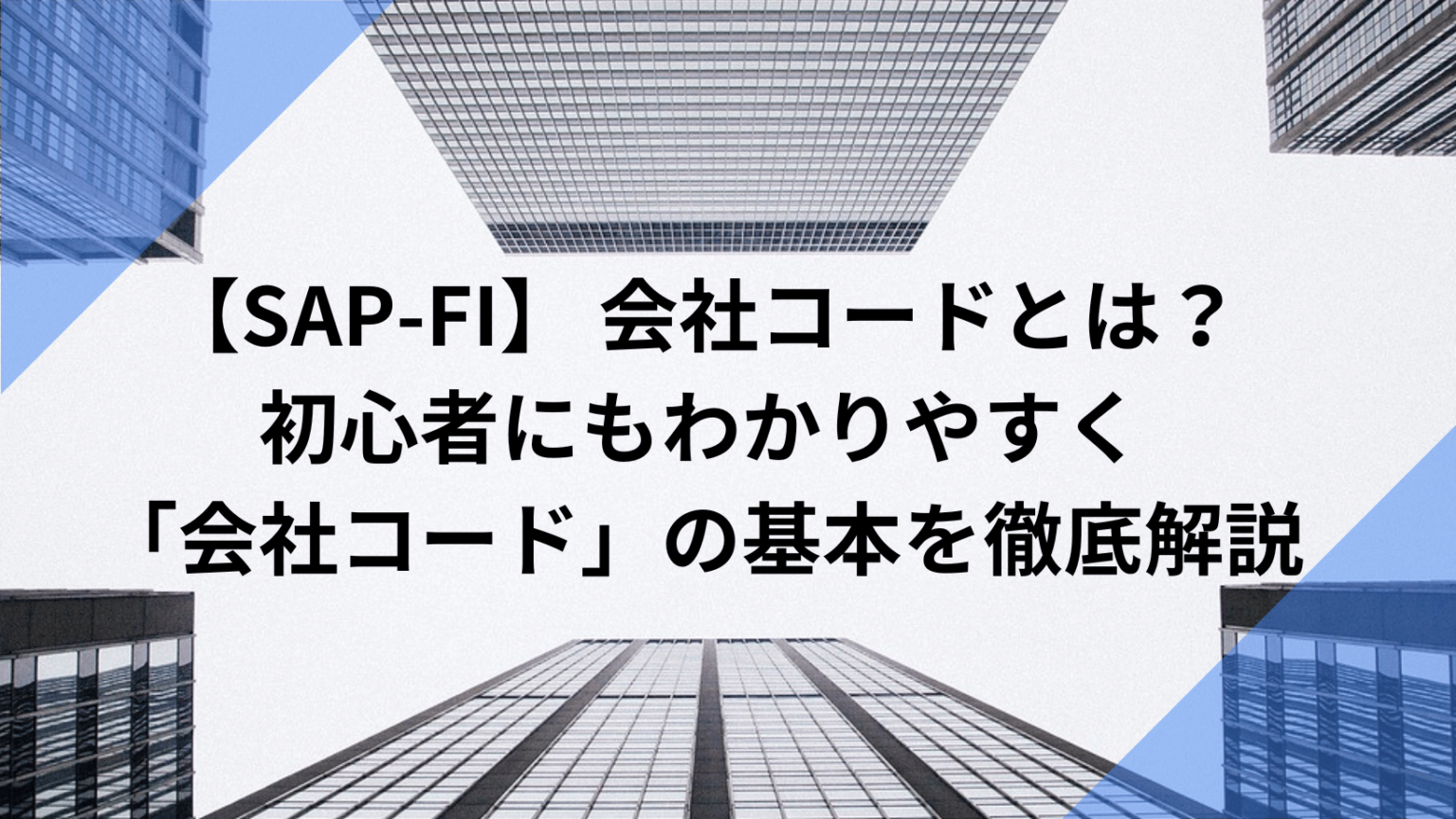 【SAP-FI】 会社コードとは？ 初心者にもわかりやすく「会社コード」の基本を徹底解説